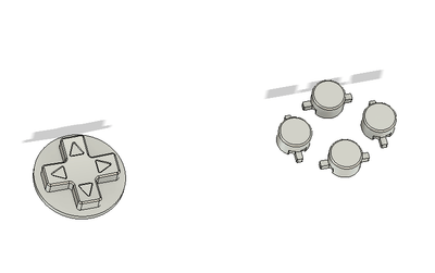 Super Nintendo Controller Metal Buttons - Front Set